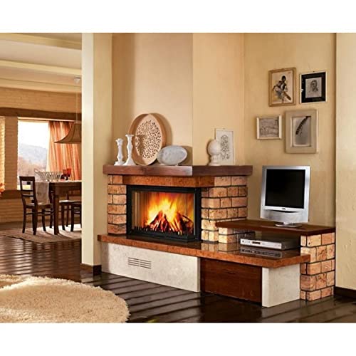 Large Gas Fireplace Logs Set of Ceramic Wood Logs. Use in Indoor, Gas Inserts, Vented, Electric, or Outdoor Fireplaces & Fire Pits. Realistic Clean Burning Accessories (4pcs)