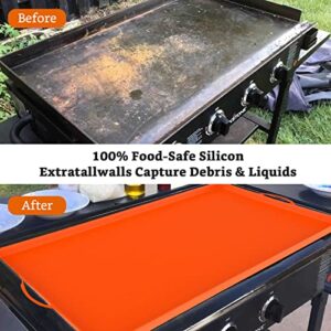 colpart 36" Silicone Grill Mat for Blackstone Griddle Mat 36 inch for Blackstone Grill Cover Heavy Duty Food Grade-BBQ Silicone Utensil Mat Protect from Rust，Insects, Debris