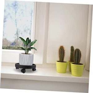 Yardwe Flower Pot Base Carts with Wheels Heavy Duty House Plants Round Planter Plant Caddy on Wheels Rolling Plant Stands Plant Roller Base Flower Pot Stand with Wheel Rolling Pot Tray