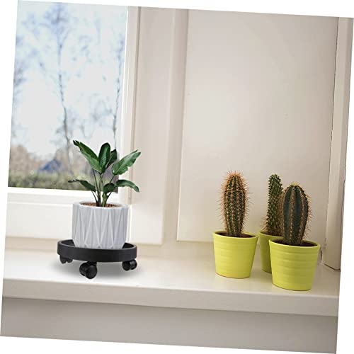 Yardwe Flower Pot Base Carts with Wheels Heavy Duty House Plants Round Planter Plant Caddy on Wheels Rolling Plant Stands Plant Roller Base Flower Pot Stand with Wheel Rolling Pot Tray