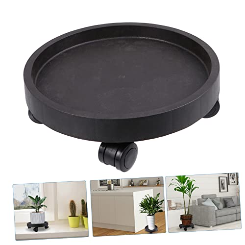 Yardwe Flower Pot Base Carts with Wheels Heavy Duty House Plants Round Planter Plant Caddy on Wheels Rolling Plant Stands Plant Roller Base Flower Pot Stand with Wheel Rolling Pot Tray