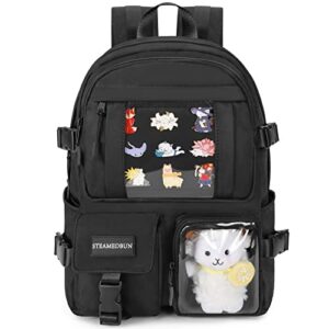 steamedbun kawaii backpack cute aesthetic backpack for girls,ita backpack with inserts for school (without pins)