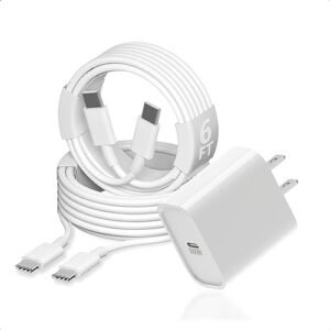 apple certified 30w iphone 15 charger super fast charging for iphone 15/15 plus/15 pro/15 pro max,ipad pro 12.9-inch 6th/5th/4th/3th,ipad pro 11-inch,ipad air 5/4th,ipad mini 6th,6ft usb c to c cables