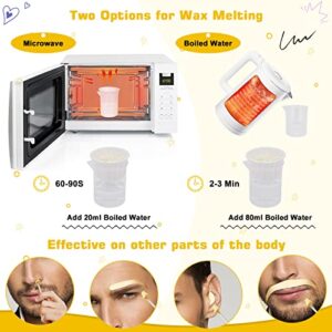 Auperwel 120g Wax Nose Wax Kit - Includes 30 Applicators for Quick & Painless Nose Hair Waxing, Perfect for Men and Women, Long Lasting Nose Hair Remover Wax Kit with 20-30 Uses - Black