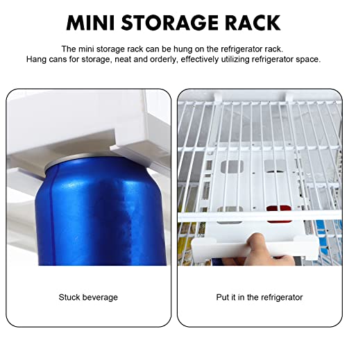 Mobestech Small Fridge Organizer Hanging Soda Can Organizer for Pantry Adjustable Refrigerator Organizer Bins Rack Drink Dispenser Beverage Holder Organization Storage for Kitchen