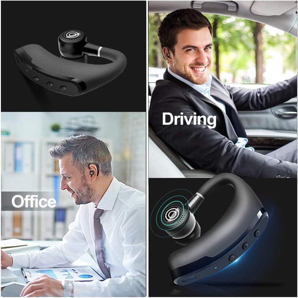 Wireless Earbuds,25 Hours Talktime Wireless Mono Bluetooth Headset with HD Microphone CVC8.0 Bluetooth Headphone Noise Reduction 270 ° Rotatable for Working/Driving