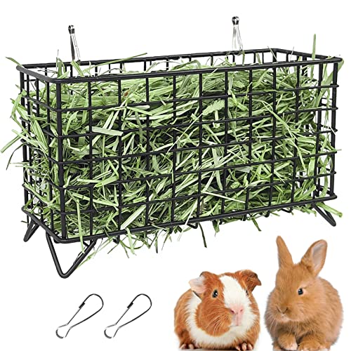 TiereCare Hay Feeder - Heavy Duty for Rabbit Guinea Pig Chinchilla Hay Holder Hay Rack Reduces Mess and Waste Bunny Accessories Two Ways to Use