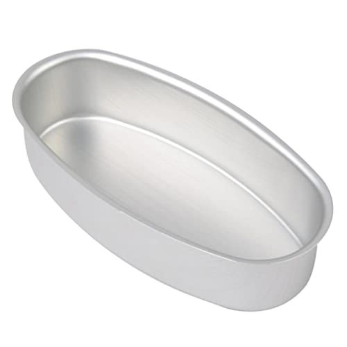 Kichvoe Mini Cake Pans Oval Toast Loaf Pan Baking Bread Cheesecake Non-stick Cake Molds Aluminum Alloy DIY Bread Tray for Oven Kitchen Bakery Tools Silver Mini Loaf Pan