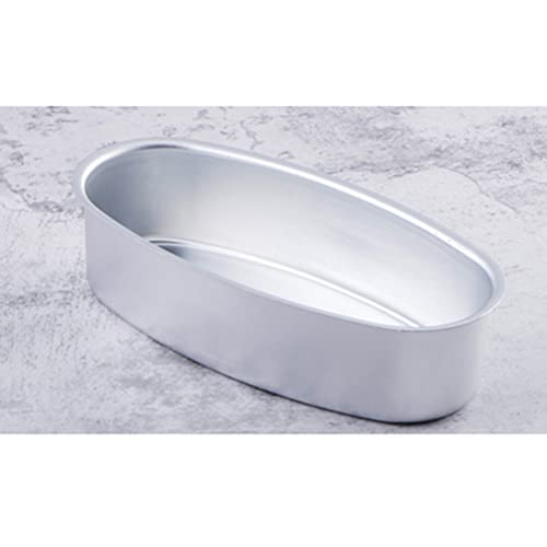 Kichvoe Mini Cake Pans Oval Toast Loaf Pan Baking Bread Cheesecake Non-stick Cake Molds Aluminum Alloy DIY Bread Tray for Oven Kitchen Bakery Tools Silver Mini Loaf Pan