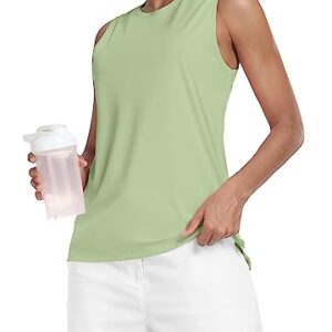 Hiverlay Workout Tank Tops for Women Loose Sleeveless Athletic Exercise Sports Gym Muscle Running Shirts Green s