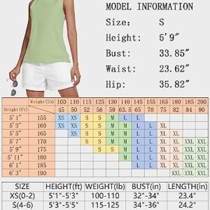 Hiverlay Workout Tank Tops for Women Loose Sleeveless Athletic Exercise Sports Gym Muscle Running Shirts Green s