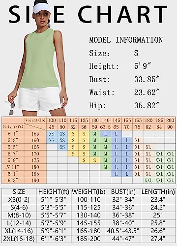 Hiverlay Workout Tank Tops for Women Loose Sleeveless Athletic Exercise Sports Gym Muscle Running Shirts Green s