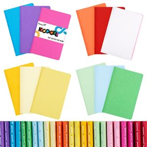 koogel 24 pack mini blank notebooks, 12 colors small pocket notepads 3.5 x 5.5 inch memo notepad bulk 48 pages of each journals for traveler kids students school office supplies