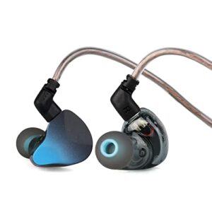 linsoul kiwi ears dolce 10mm ldp dynamic driver in-ear monitor, hifi iem with 3d printed resin shell, detachable 2 pin occ cable for audiophile musician dj