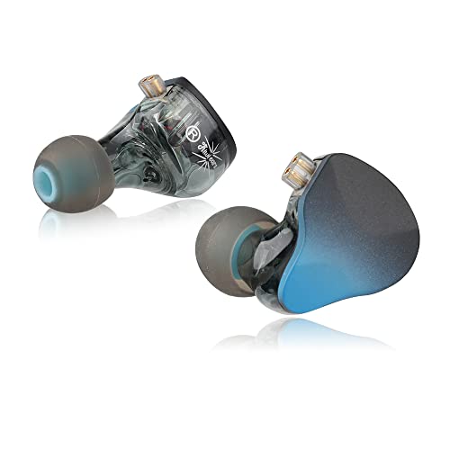 Linsoul Kiwi Ears Dolce 10mm LDP Dynamic Driver in-Ear Monitor, HiFi IEM with 3D Printed Resin Shell, Detachable 2 Pin OCC Cable for Audiophile Musician DJ