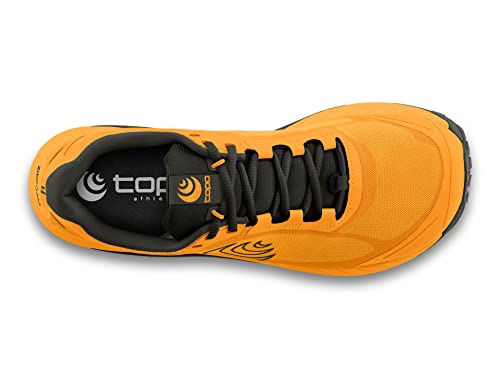 Topo Athletic Men's MTN Racer 3 Comfortable Lightweight 5MM Drop Trail Running Shoes, Athletic Shoes for Trail Running, Mango/Espresso, Size 7