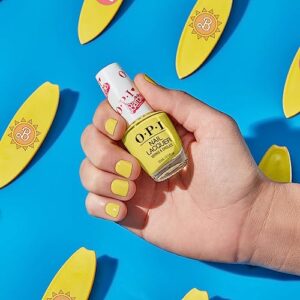 OPI Nail Lacquer, Opaque Crème Finish Yellow Nail Polish, Up to 7 Days of Wear, Chip Resistant & Fast Drying, 3 Barbie Limited Edition Collection, Hi Ken, 0.5 fl oz