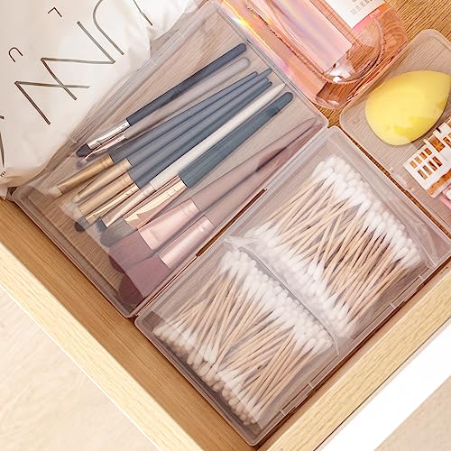 QUEFE 28 Pack Mixed Sizes Small Plastic Organizer Storage Box, Rectangular Empty Mini Clear Plastic Organizer Storage Box Containers with Lids for Small Items and Other Craft Projects