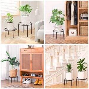 CADANI 5-Pack Decent Metal Plant Stands, Anti-Rust Iron Flower Pot Stand, Heavy Duty Plant Pot Shelf, Decoration Racks for Home Indoor and Outdoor