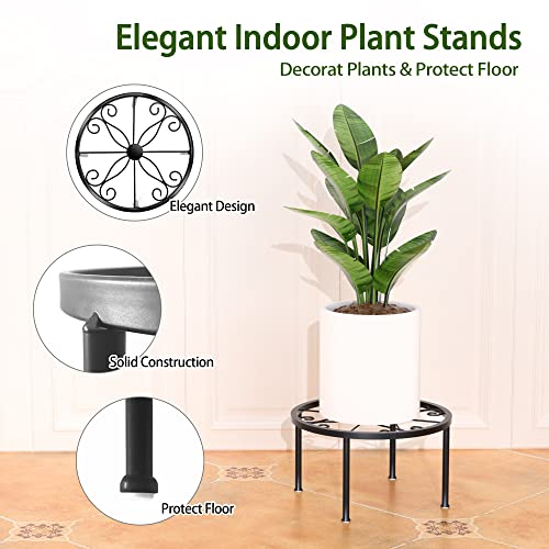 CADANI 5-Pack Decent Metal Plant Stands, Anti-Rust Iron Flower Pot Stand, Heavy Duty Plant Pot Shelf, Decoration Racks for Home Indoor and Outdoor