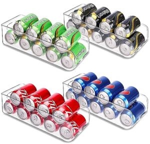 moretoes fridge organizers and storage, drink organizer for fridge, soda can dispenser for refrigerator, can organizers and storage for pantry, set of 4 drink dispenser for fridge, kitchen