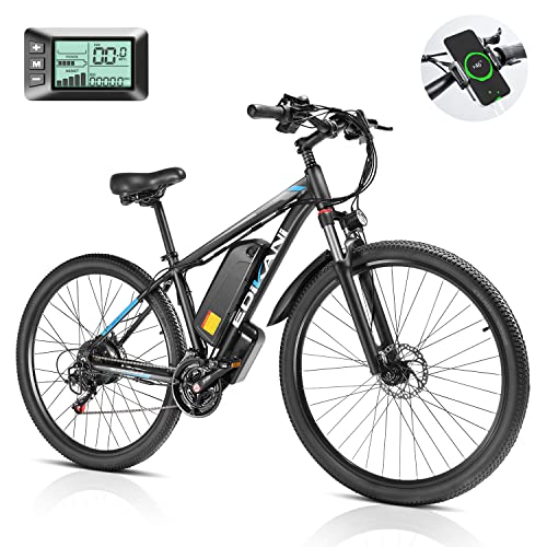 EXRBYKO 29” Electric Bike for Adults with 750W Brushless Motor 48V 15AH 720WH Battery, Up to 65 Miles 32MPH Mountain Ebike with 21-Speed Gears, IP7 Waterproof Electric Bicycle E Bike for Commuter