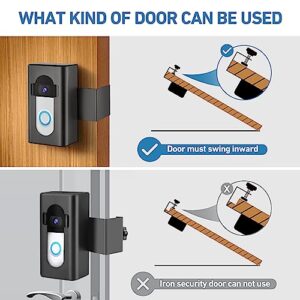 Anti-Theft Video Doorbell Mount, No-Drill Ring Video Doorbells Holder, Camera Doorbell Mount Not Block Sensor, Adjustable Blink Doorbell Bracket for Home/Apartment/Office Room