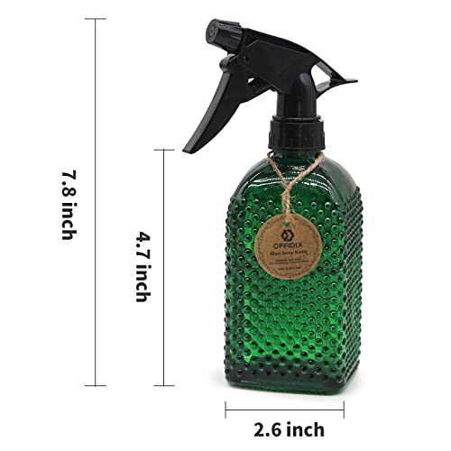 OFFIDIX Fine Mist Plant Mister,Handheld Pressure Glass Spray Bottles,Watering Can with Adjustable Nozzle for Outdoor Indoor Gardening and Cleaning Work (Green)