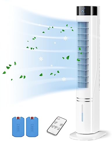 Paris Rhône Portable Air Conditioners 3-IN-1 Evaporative Air Cooler, 3 Speeds Air Conditioner Portable for 1 Room with Remote, 12H Timer, 60° Oscillation Swamp Cooler Fans for Bedroom