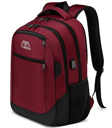 Bookbag Sports Backpack, Slim Lightweight Durable Laptop Backpack for School Travel College Bag with USB Charging Port Computer Bag Gifts for Men & Women Fits 15.6 Inch Notebook Over 3 Years Old