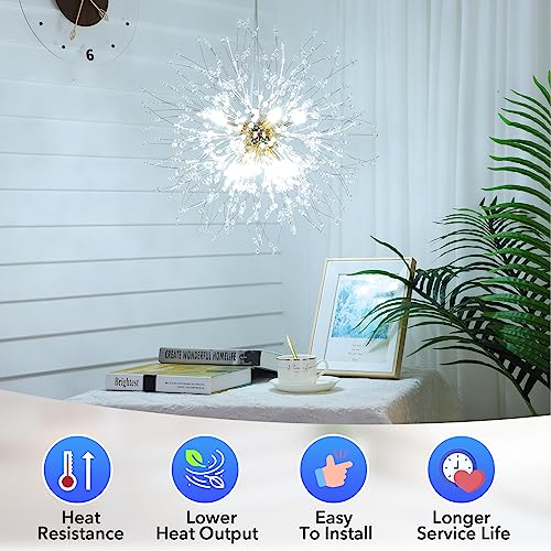 MAXvolador G9 LED Bulb Dimmable, Daylight White 6000K, 4W G9 Base Light Bulbs, 40W T4 Halogen Equivalent, Bi Pin Base G9 Chandelier Lighting, No-Flicker 360°Beam Angle, 120V 450LM, 6 Pack