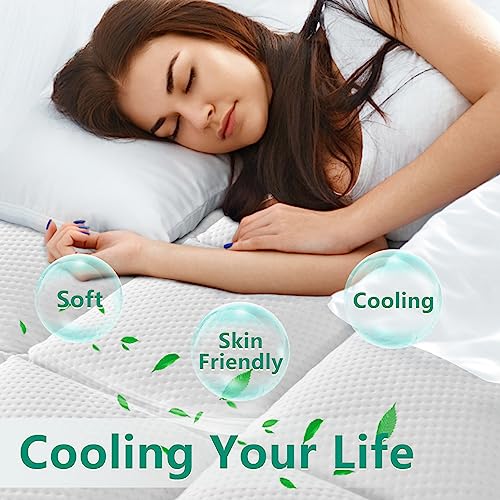 NEXHOME PRO Dual Layer 3 Inch Memory Foam Mattress Topper California King, 2 Inch Cooling Gel Memory Foam Plus 1 Inch Bamboo Pillow Top Cover Mattress Pad, Soft Support for Back Pain Relief