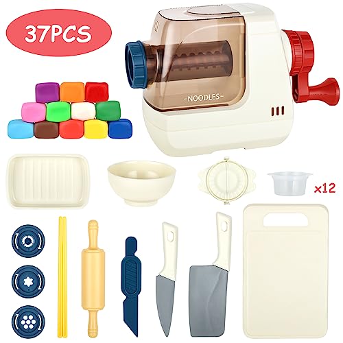 Play Dough Toys, 37PCS Color Dough Kitchen Toys Playset, Fun DIY Dough KitchenTools Pretend Play Set for 3 4 5 6 Years Old Boys Girls Kids Toddlers Christmas Birthday Gift