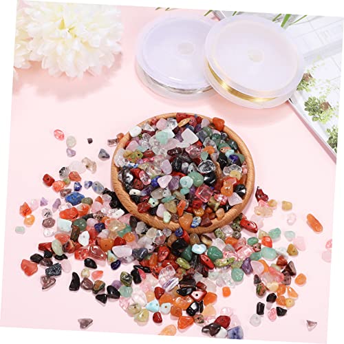 VOSAREA Natural Gemstone Beads 4 Boxes Natural Gravel Bracelets Kit Beads Irregular Bead Stones Rock Bracelet Natural Stone Natural Gemstone Beads Irregular Bead Stones