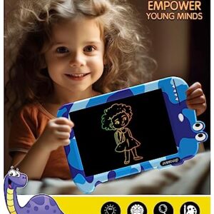 VNVDFLM 8.8 Dino LCD Writing Tablet for Kids Doodle Board Drawing Pad Birthday Gifts for 3 4 5 6 7 8 Year Old Boys and Girls (Blue Camo)