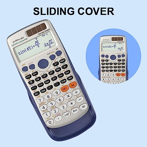 IPEROT Scientific Calculators, Solar Scientific Calculator Large Screen 417 Function, Calculators Very Suitable for High School and College Students Calculus Algebra and Other Math Textbooks (Solar)