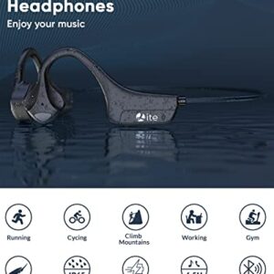 SAMVEK Wireless Headphones, Bone Conduction Bluetooth Headphones, IP65 Waterproof Open Ear Headset, Built-in Mic, Sweatproof Earbuds, Sport Earphones for Cycling, Workouts, Hiking