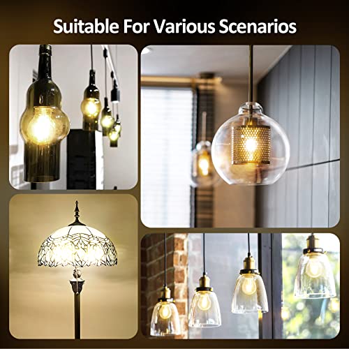 CRIRY Dimmable LED Light Bulbs 60W Equivalent, 6W, 2700K Warm Soft White Light LED Bulbs, A19 LED Bulb Clear 60W for Living Room Bedroom Bathroom Outdoor, 750LM, E26 Base, 6Packs