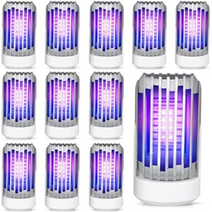 qualirey 12 pcs indoor bug zappers, plug in bug zapper indoor electronic mosquitoes killer mosquito repellent zapper indoor mosquito zapper fly trap with purple light for home bedroom office