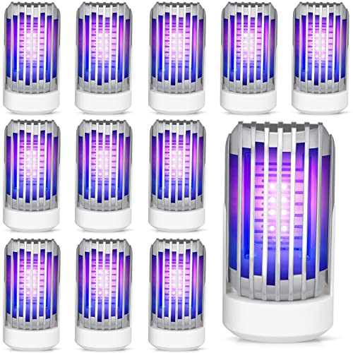 Qualirey 12 Pcs Indoor Bug Zappers, Plug in Bug Zapper Indoor Electronic Mosquitoes Killer Mosquito Repellent Zapper Indoor Mosquito Zapper Fly Trap with Purple Light for Home Bedroom Office