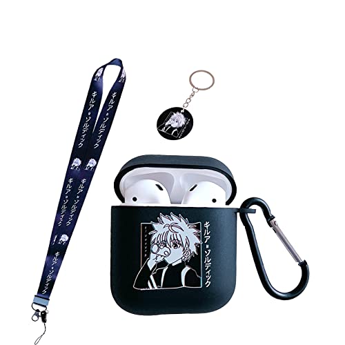 NOLEGA with Anime Character Lanyard Keychain AirPod 1/2 Case， Personalised Drink Boy and Unique TPU Process Frosted Soft AirPod Case