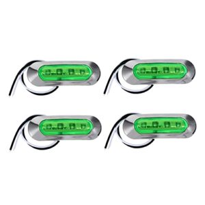 caxusd lights 4pcs boat truck side truck indicator light signal abs green taillight truck turning light truck side marker truck side light