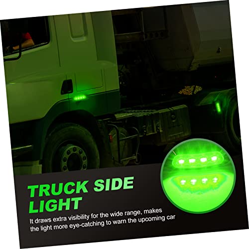 CAXUSD Lights 4pcs Boat Truck Side Truck Indicator Light Signal Abs Green Taillight Truck Turning Light Truck Side Marker Truck Side Light