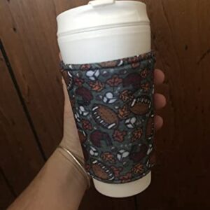 Football Cup Sleeve, Cup Sleeves for Hot Drinks, Cup Sleeves for Drinks Reusable, Drink Cozy Sleeve, Drink Cozies for Iced Coffee (Without Cup)