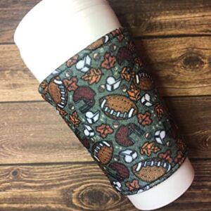 Football Cup Sleeve, Cup Sleeves for Hot Drinks, Cup Sleeves for Drinks Reusable, Drink Cozy Sleeve, Drink Cozies for Iced Coffee (Without Cup)