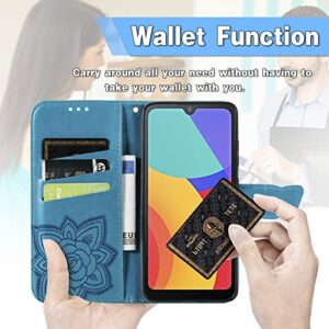 HUANGTAOLI PU Leather Wallet Flip Case for Oppo Reno8 5G, Wallet Case with Card Slots Stand Magnetic Closure Diamond Bling Phone Cover for Oppo Reno8 5G