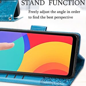 HUANGTAOLI PU Leather Wallet Flip Case for Oppo Reno8 5G, Wallet Case with Card Slots Stand Magnetic Closure Diamond Bling Phone Cover for Oppo Reno8 5G