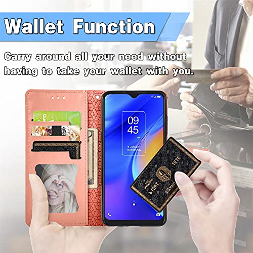 HUANGTAOLI Crossbody Shoulder Strap Adjustable Wallet for Oppo Reno 6 5G, Wallet Case Magnetic Closure Kickstand Cover for Oppo Reno 6 5G