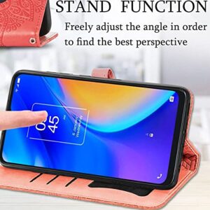 HUANGTAOLI Crossbody Shoulder Strap Adjustable Wallet for Oppo Reno 6 5G, Wallet Case Magnetic Closure Kickstand Cover for Oppo Reno 6 5G