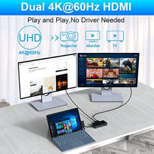 12 in 1 Surface Dock (2*HDMI +VGA), Microsoft Surface pro Docking Station Triple Display, Surface pro Accessories for Surface Pro 8/X/7/6/5/4/3, Surface Laptop 4/3/2/go, Surface Book 3/2, Surface Book